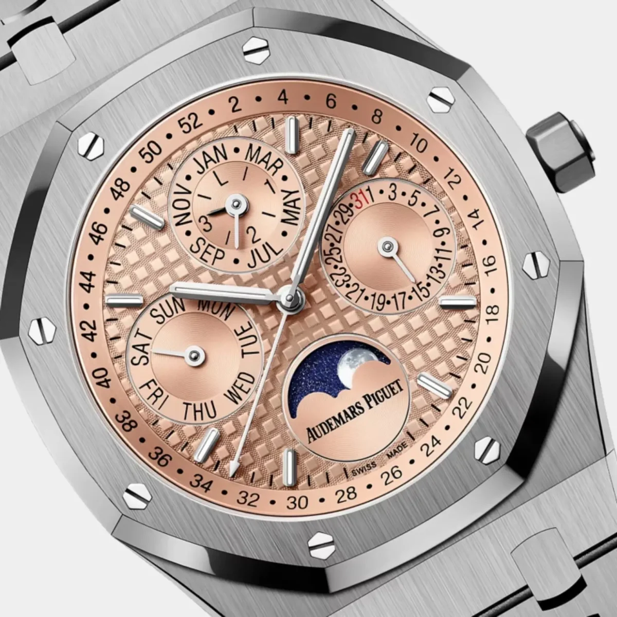 Audemars Piguet Chronograph Moon Phase Dial Silver Bracelet