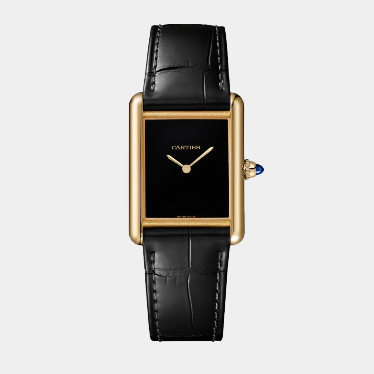 Cartier Tank Louis Large Yellow & Gold Black Dial Watch